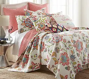 LEVTEX HOME Clementine Floral 3-piece Full/quee N Quilt Set - One-color