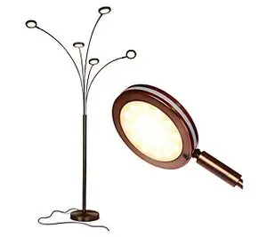 BRIGHTECH Orion 5-head 74 In. Led Swing Arm Arc Floor Lamp - One-color