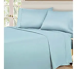 SUPERIOR Solid Egyptian Cotton Sheet Set, Split King