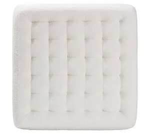 BAXTON STUDIO Athena Boucle Upholstered Square Ottoman