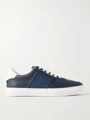 Moncler Neue York Leather And Suede Sneakers - Blue