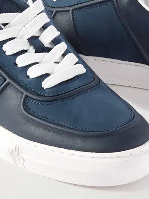 Moncler Neue York Leather And Suede Sneakers