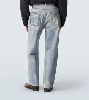 Our Legacy Third Cut Trompe L'oeil Straight Jeans - Blue