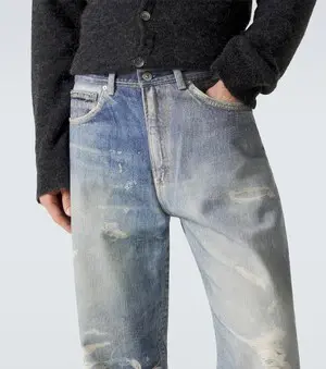 Our Legacy Third Cut Trompe L'oeil Straight Jeans - Blue