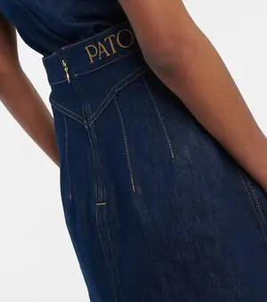 PATOU High-rise Denim Mini Skirt - Blue