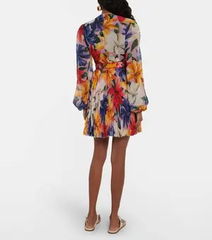 Etro Floral Pleated Minidress
