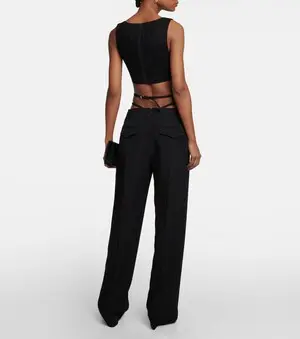 DION LEE Cutout Straight Leg Trousers