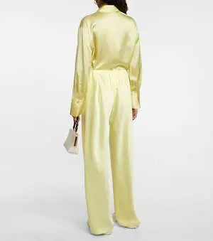 Vince High-rise Wide-leg Satin Pants