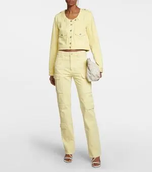 Isabel Marant Vokayo Straight-leg Cargo Jeans - Yellow