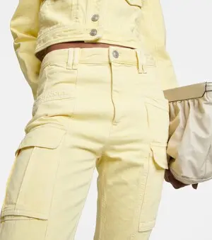 Isabel Marant Vokayo Straight-leg Cargo Jeans - Yellow
