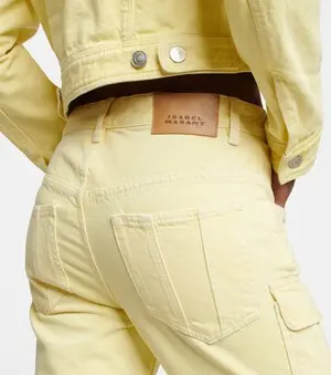 Isabel Marant Vokayo Straight-leg Cargo Jeans - Yellow