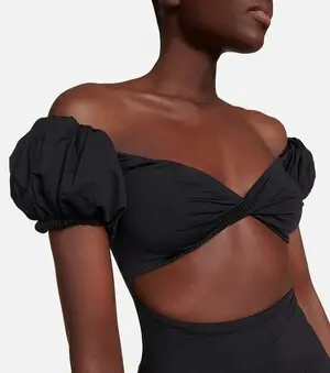 Giambattista Valli Puff-sleeve Bikini Top