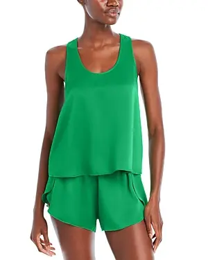 Lunya Washable Silk Tulip Back Pajama Set Glade Green