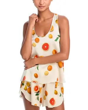 Lunya Washable Silk Tulip Back Pajama Set Main Squeeze
