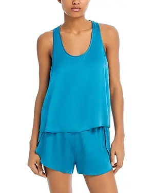 Lunya Washable Silk Tulip Back Pajama Set Slope Teal