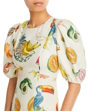ALEMAIS Theo Printed Midi Dress