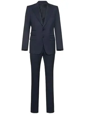 TOM FORD Shelton Micro Pin Point Suit - Navy