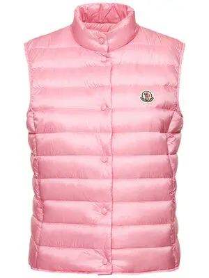 Moncler Liane Nylon Down Vest Fuchsia