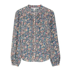 Veronica Beard Ashlynn Floral-print Blouse