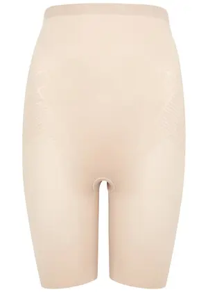Spanx Thinstincts 2.0 High-waist Mid-thigh Shorts - Beige