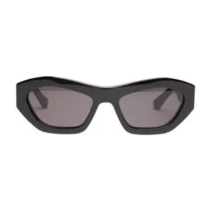Bottega Veneta Hexagonal Sun Glasses - Black_black_grey