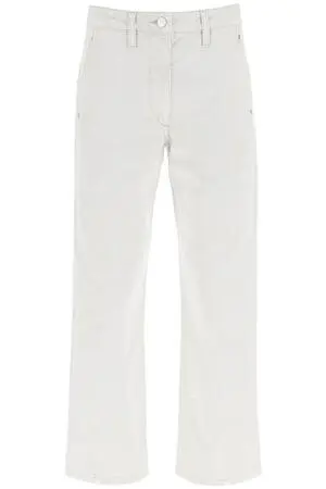 LEMAIRE LEMAIRE SNOW DENIM TWISTED PANTS - Grey