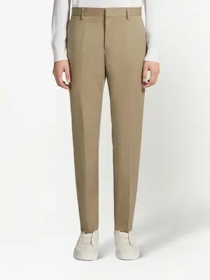 Zegna Tailored Cotton Trousers - Brown