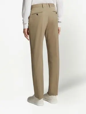 Zegna Tailored Cotton Trousers - Brown
