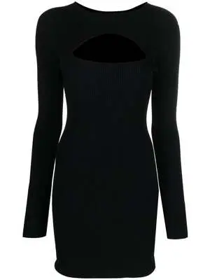Dsquared2 Cut-out Rib-knit Minidress - Black