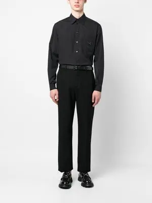 Dolce & Gabbana Logo-plaque Cotton-poplin Shirt