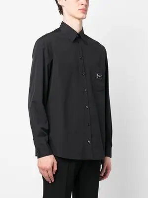 Dolce & Gabbana Logo-plaque Cotton-poplin Shirt