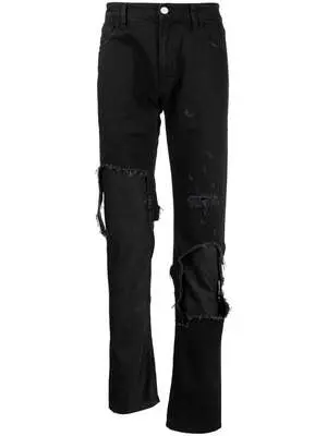 Raf Simons Distressed Slim-leg Jeans