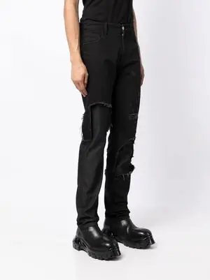 Raf Simons Distressed Slim-leg Jeans