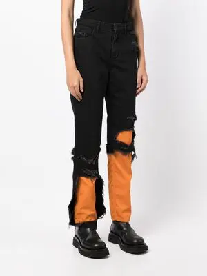 Raf Simons Distressed-effect Straight-leg Jeans