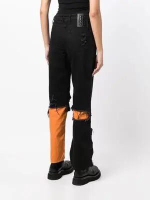 Raf Simons Distressed-effect Straight-leg Jeans