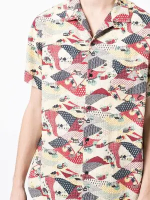 You Must Create Graphic-print Short-sleeve Shirt - Yellow