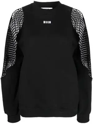 MSGM Fishnet-style Detail Sweatshirt