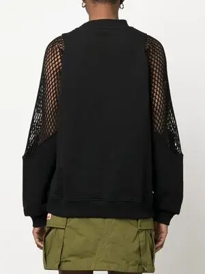 MSGM Fishnet-style Detail Sweatshirt