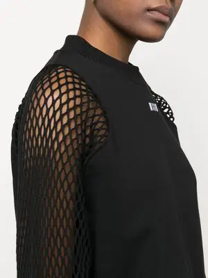 MSGM Fishnet-style Detail Sweatshirt