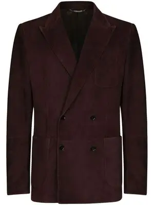 Dolce & Gabbana Double-breasted Suede Blazer