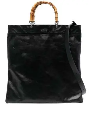 JIL SANDER Bamboo-handle Leather Tote Bag