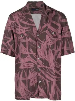 LARDINI Graphic-print Short-sleeve Shirt