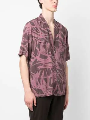 LARDINI Graphic-print Short-sleeve Shirt