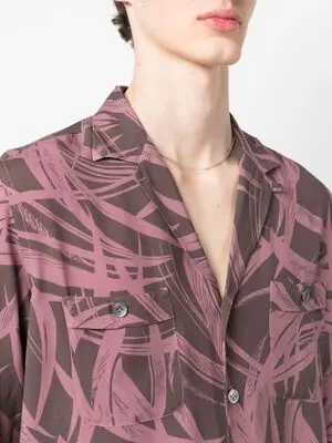 LARDINI Graphic-print Short-sleeve Shirt