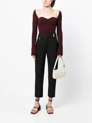 Veronica Beard Renzo Slim-fit Cropped Trousers - Black