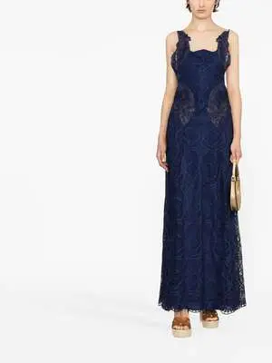 Alberta Ferretti Sleeveless Lace Maxi Dress