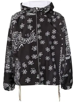 Khrisjoy Paisley-embroidery Hooded Jacket - Black