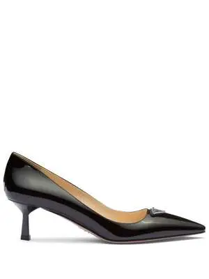 Prada Logo-plaque Patent Leather Pumps