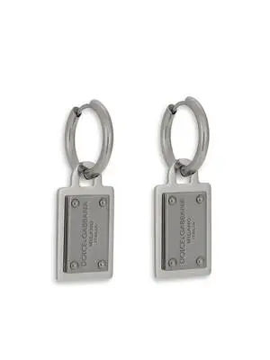 Dolce & Gabbana Logo-tag Drop Earrings