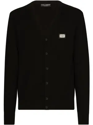 Dolce & Gabbana Cashmere-wool Cardigan With Logo Tag